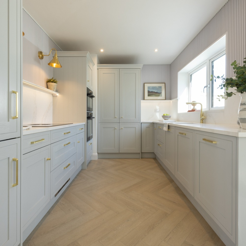 Dalton Oak SPC Vinyl Herringbone Flooring 60x12.5cm | Tile Merchant
