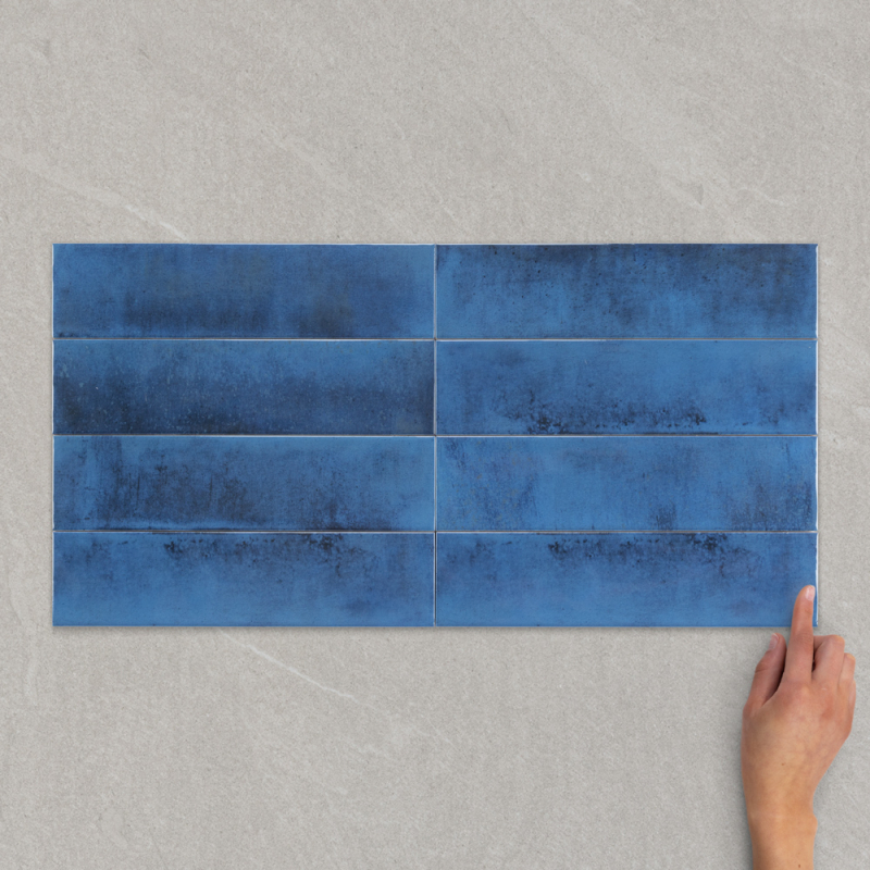 Metro Vibe Blue Metro Gloss Wall Tile 30x7.5cm | Tile Merchant