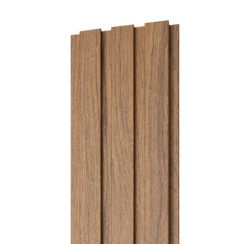 18mm Woodlux Teak Wood Wall Panel 275x12cm | Tile Merchant