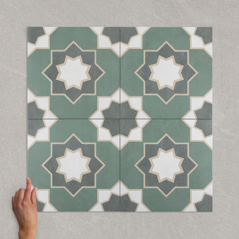 Izmir Olive Pattern Matt Porcelain Tile 33.3x33.3cm | Tile Merchant