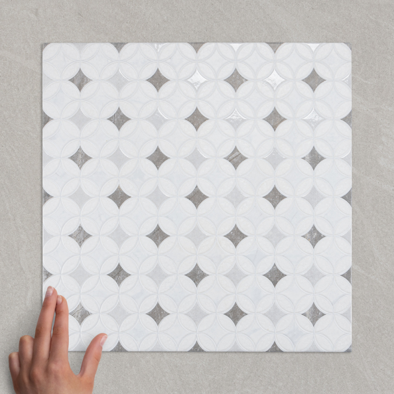 Orly Stone Pattern Satin Porcelain Tile 44.2x44.2cm | Tile Merchant
