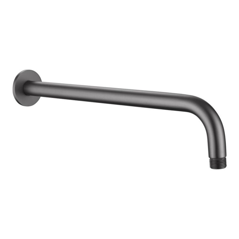 Round Gunmetal Grey Wall Shower Arm 30cm | Tile Merchant