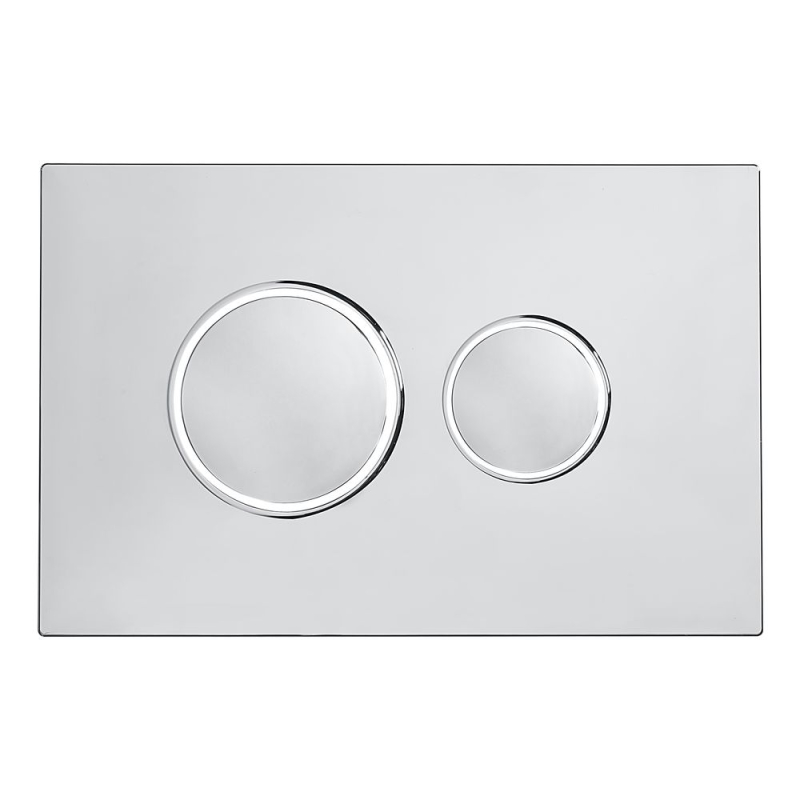 Traditional Circles Chrome Flush Plate 13.7x21cm | Tile Merchant