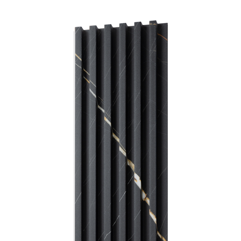 18mm Slat Wall Panel Black Marble 290x17cm | Tile Merchant