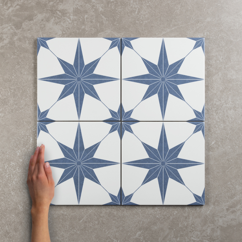 Stella Azul Matt Porcelain Tile 25x25cm | Tile Merchant