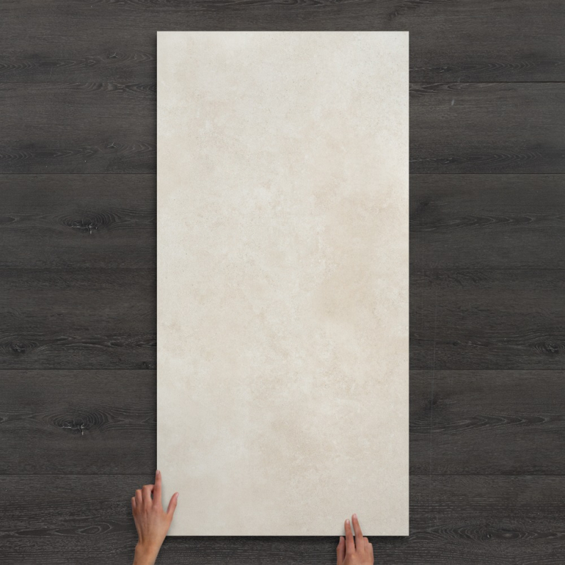 Outdoor Venus White Limestone-Effect Matt Porcelain Tile 120x60cm ...