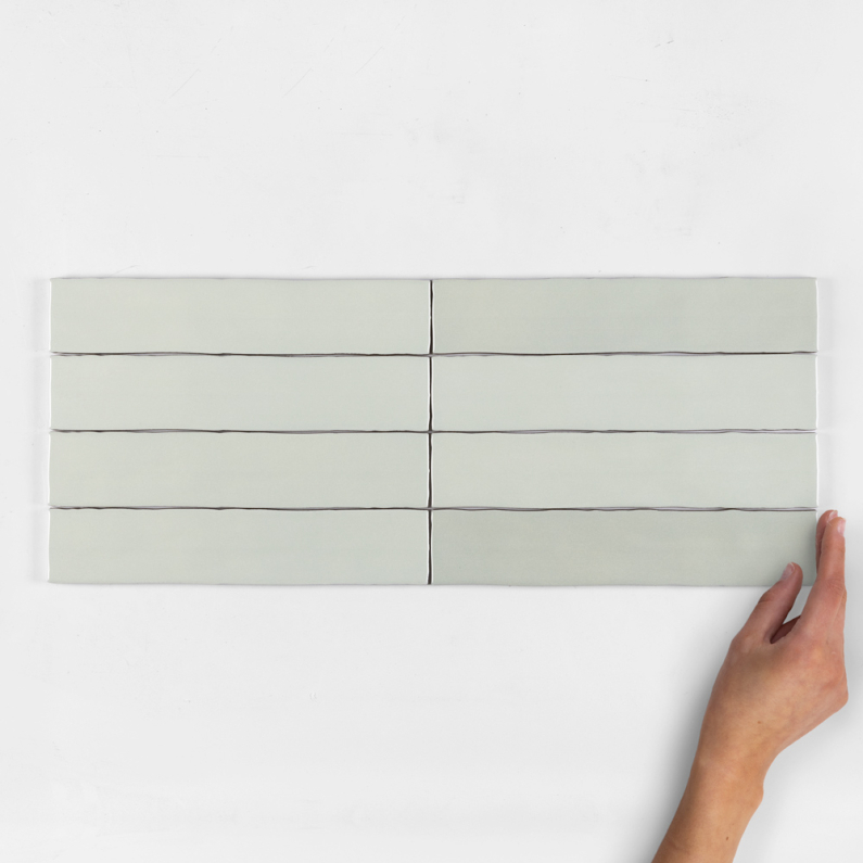 Metro Downtown Verde Gloss Ceramic Wall Tile 25x5cm | Tile Merchant