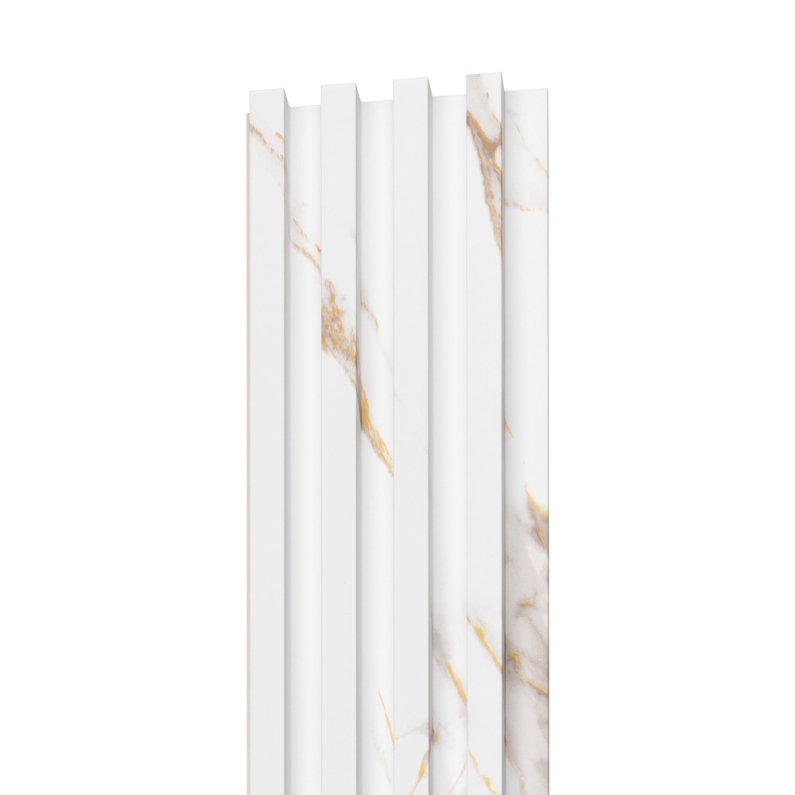 24mm Slat Wall Panel Bianco Oro 290x16.8cm | Tile Merchant