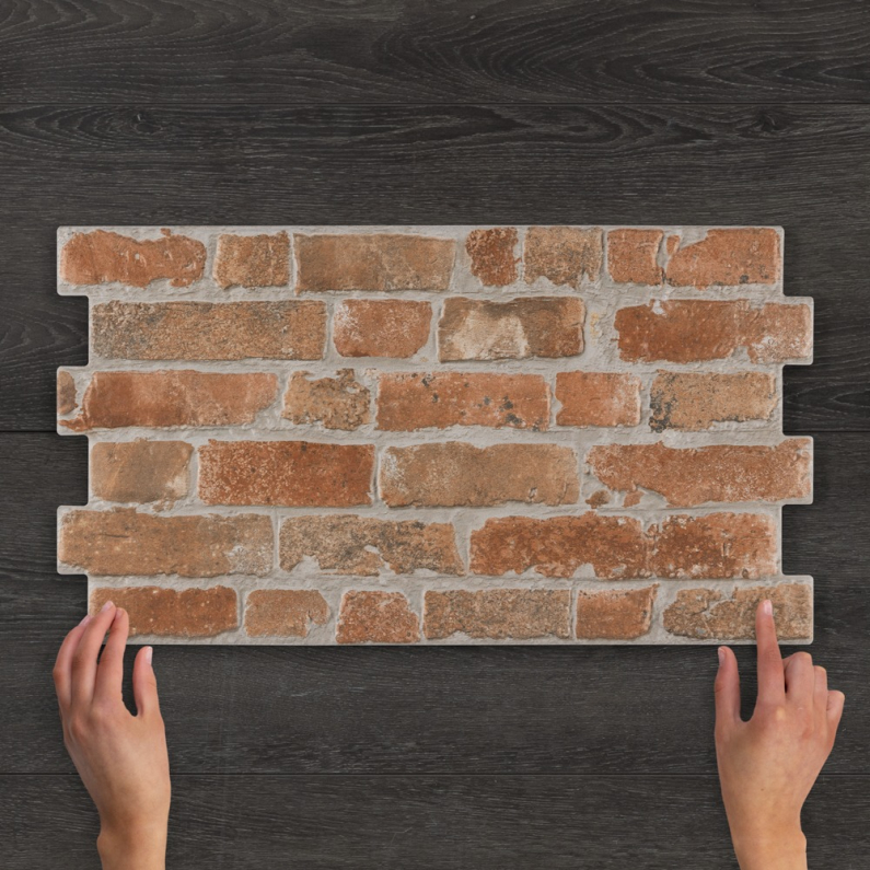 Manhattan Coto Brick-Effect Matt Porcelain Tile 31x56cm | Tile Merchant