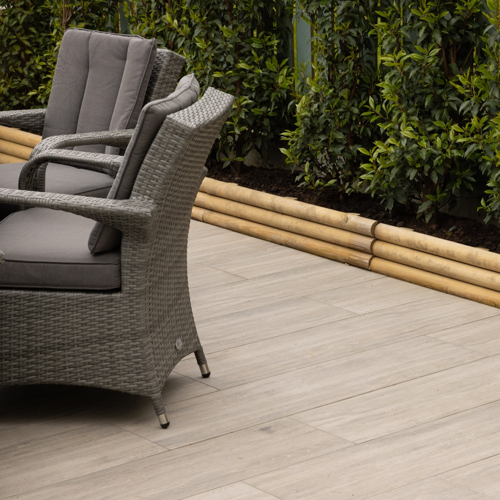 Outdoor Riverwood Smoke Wood-Effect Matt Porcelain Tile 120x30cm | Tile ...