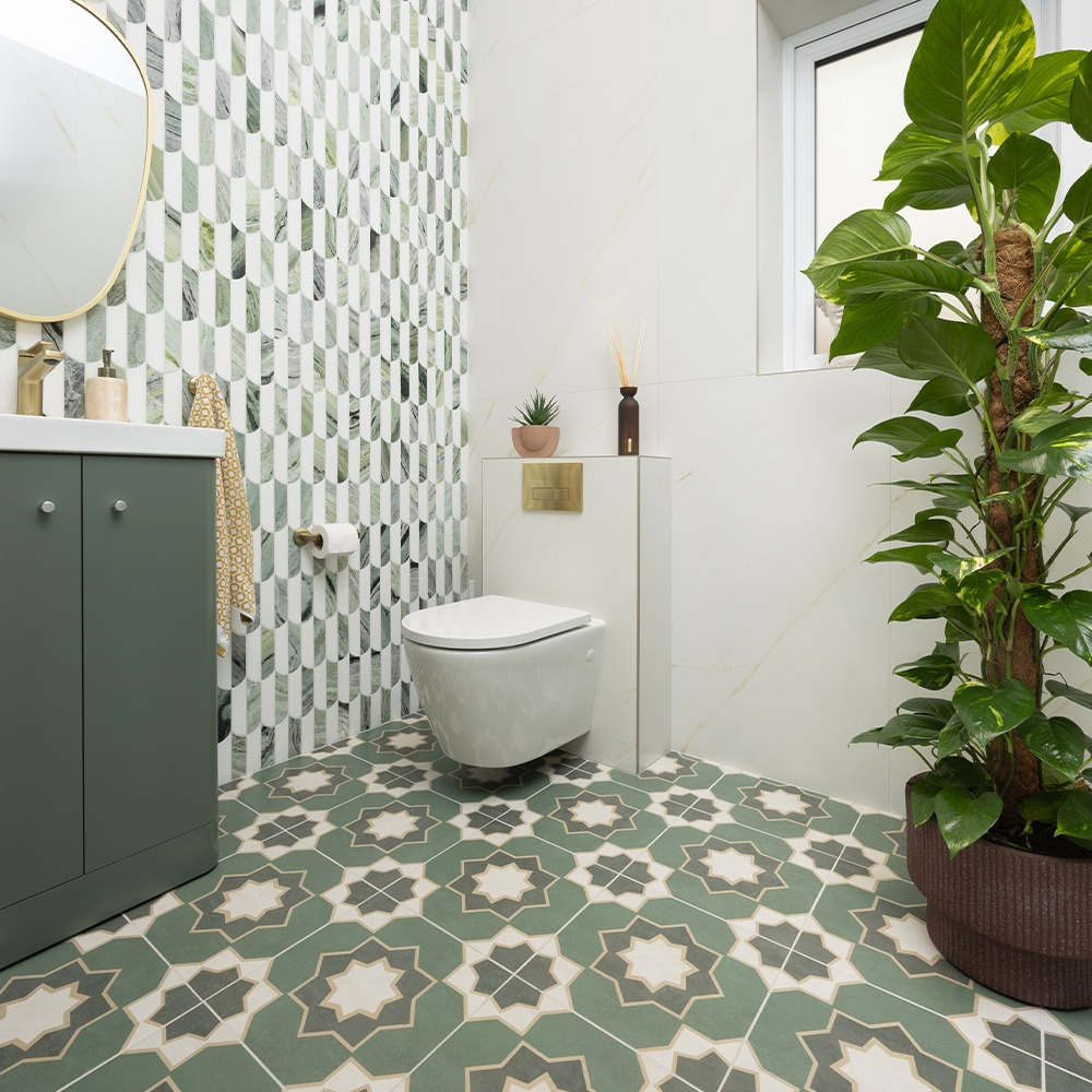 Izmir Olive Pattern Matt Porcelain Tile 33.3x33.3cm | Tile Merchant