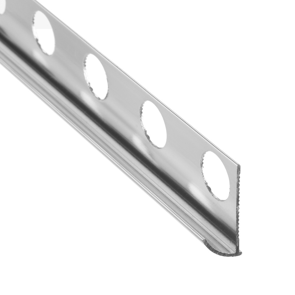 10mm Chrome Polished Round Edge Tile Trim 2.4m | Tile Merchant