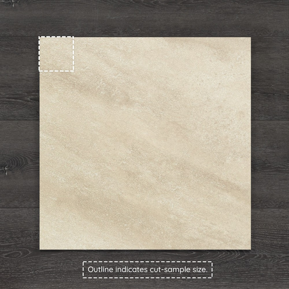 Outdoor Laguna Cream Light Marble-Effect Matt Porcelain Tile 60x60cm ...