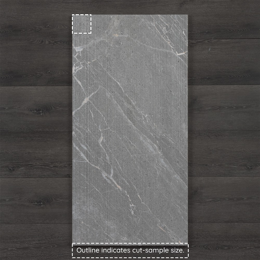 Agora Grey Décor Marble-Effect Matt Porcelain Tile 120x60cm | Tile Merchant