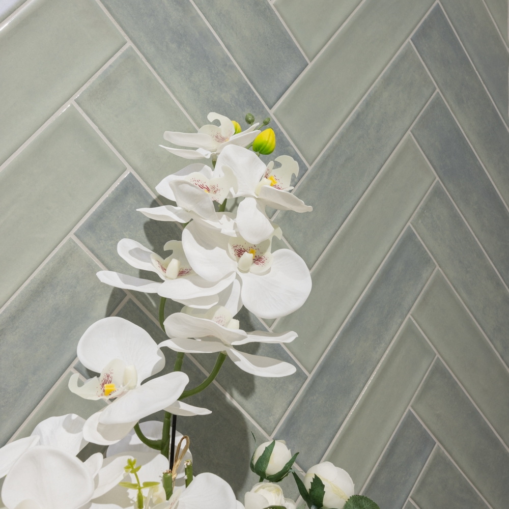 Nara Glass Gloss Ceramic Wall Tile 30x7.5cm | Tile Merchant