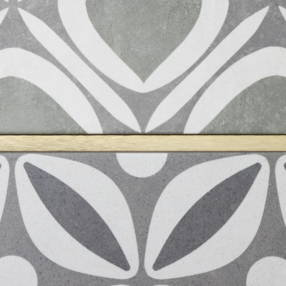7mm Gold Brushed Listello Tile Trim 2.4m | Tile Merchant