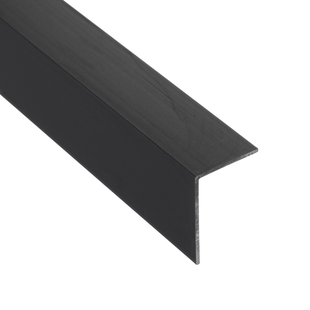 15mm Black Matt Square Edge Panel Trim 2.4m | Tile Merchant