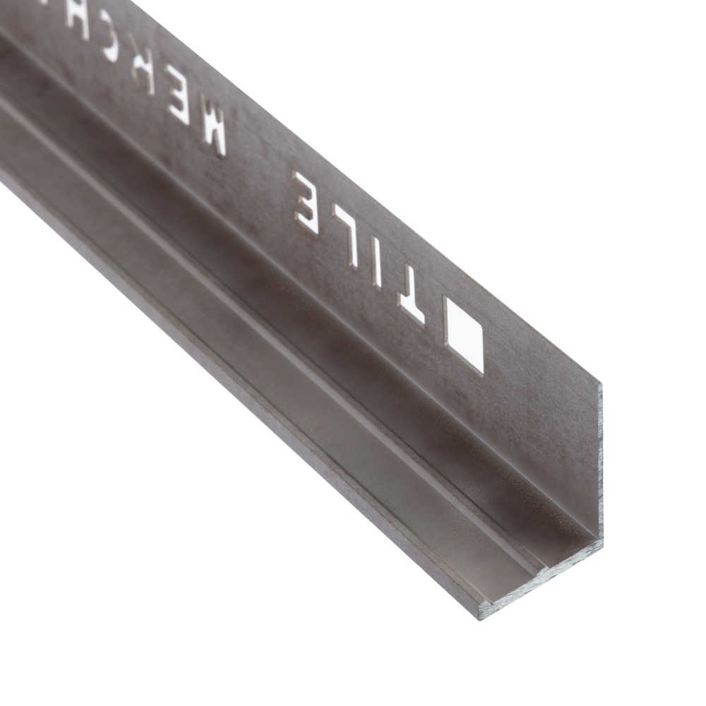 22.5mm Silver Square Edge Outdoor Tile Trim 2.4m | Tile Merchant