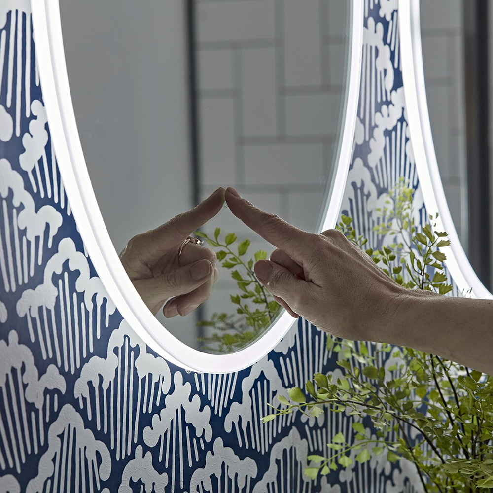 Aster Illuminated Slim Circular Mirror 60cm | Tile Merchant