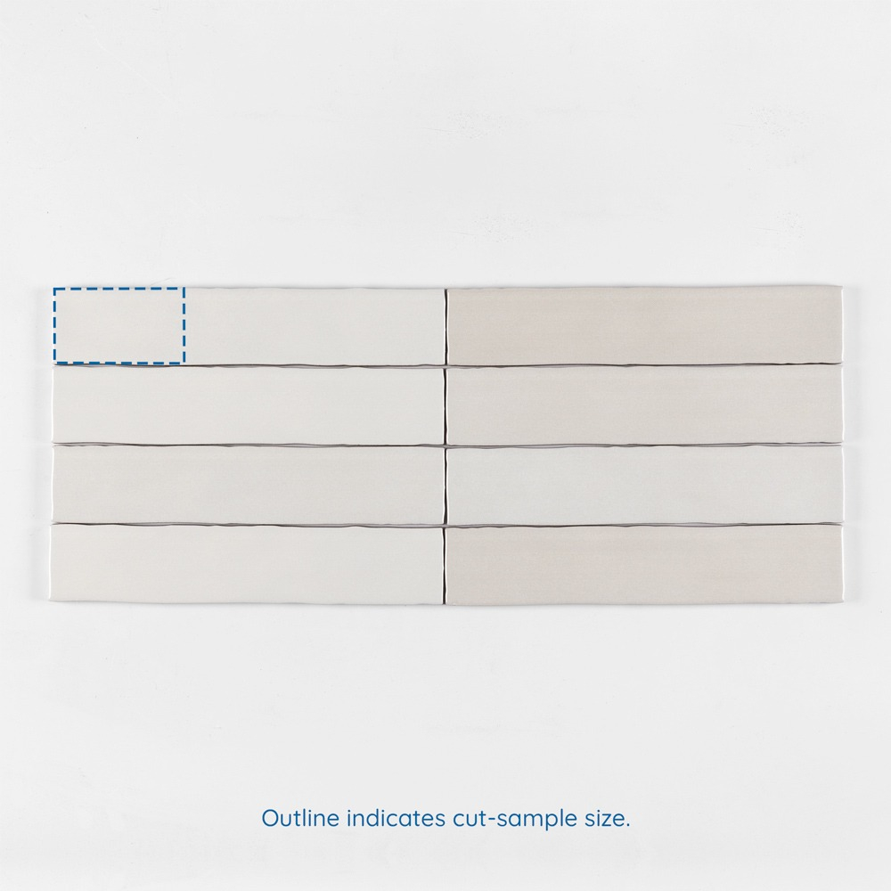 Downtown Gris Gloss Ceramic Wall Tile 25x5cm | Tile Merchant