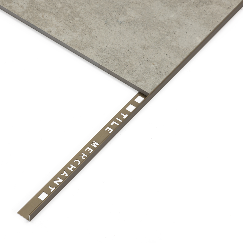 12mm Bronze Matt Square Edge Tile Trim 2.4m | Tile Merchant