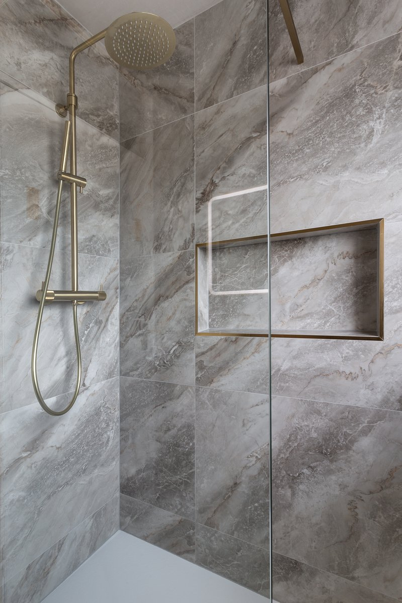 Atlantic Grey Marble-Effect Matt Porcelain Tile 120x60cm | Tile Merchant