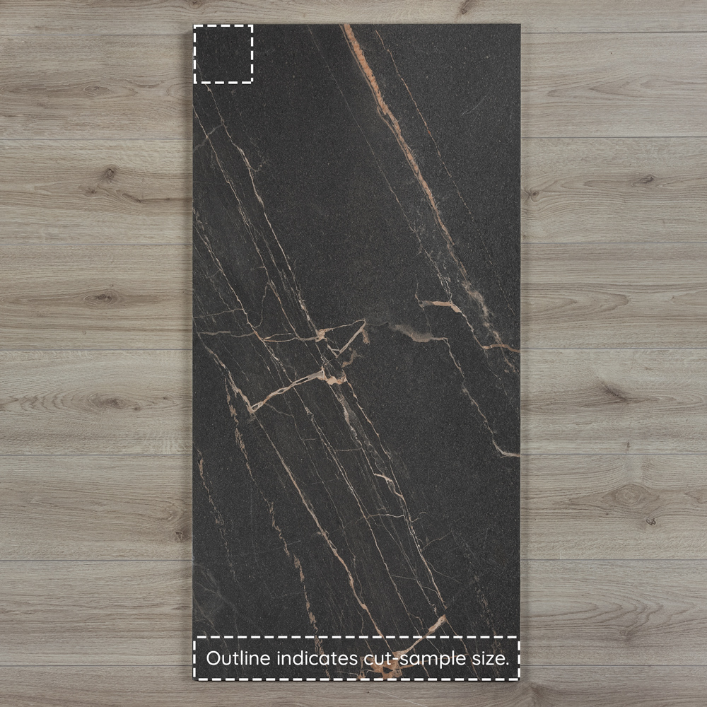 Agora Midnight Marble-Effect Matt Porcelain Tile 120x60cm | Tile Merchant