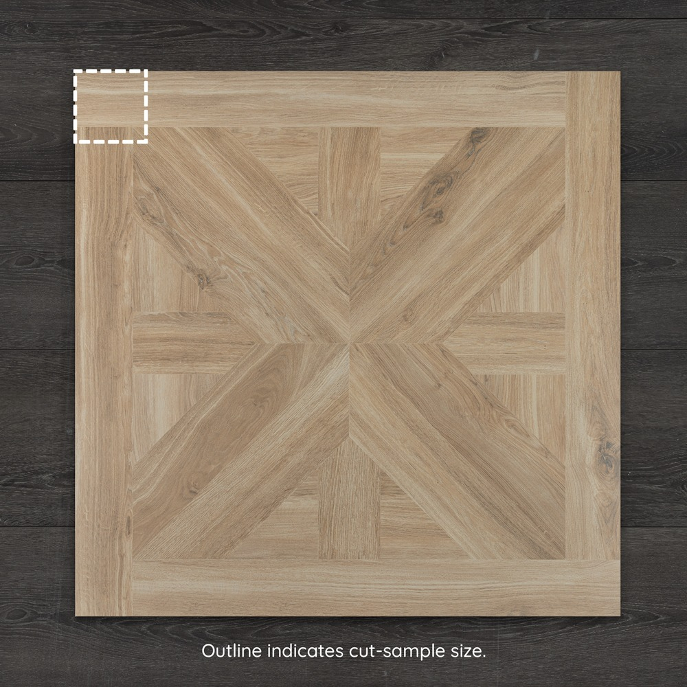 Volute Washed Oak Wood-Effect Matt Porcelain Tile 75x75cm